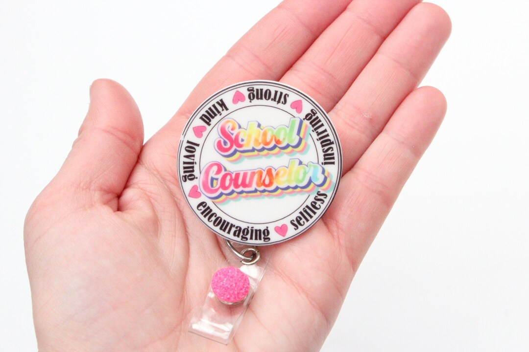 School Counselor Badge Reel- School Counselor- Counselor - Counselor ...
