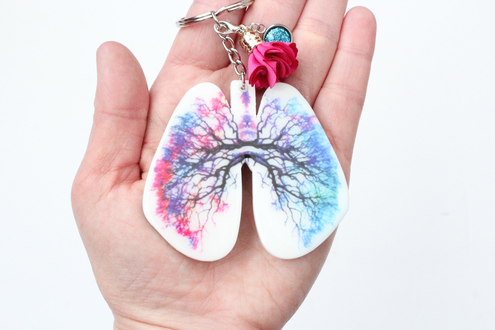 Anatomical Lungs Keychain Lungskeychain Lungs Keychain - Etsy