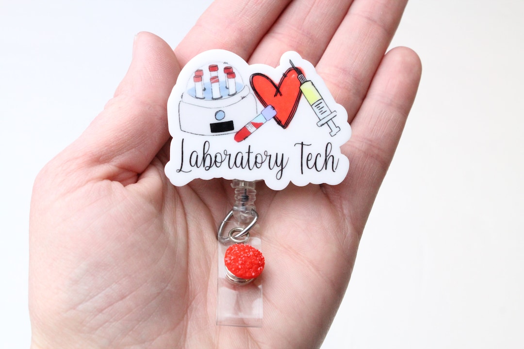 Laboratory Tech Badge Reel, Lab Tech, Lab Technician,lab Tech Badge ...