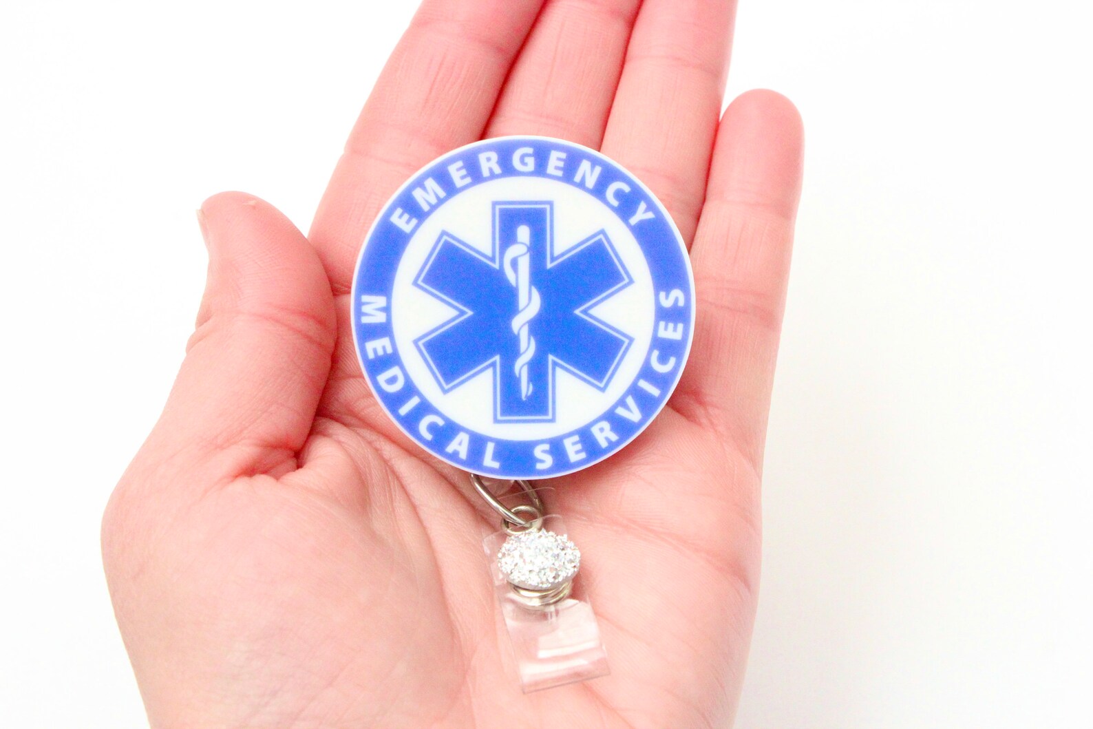 EMS Badge Reel- EMS- EMS Gift- Emergency Medical Services- Badge Reels ...