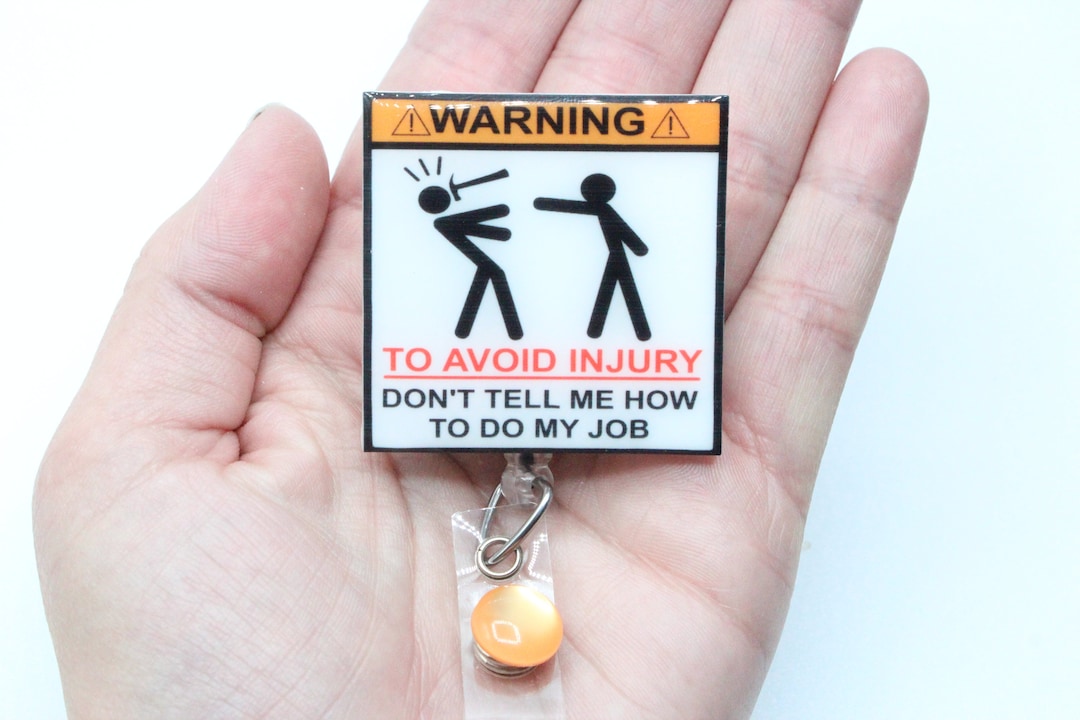 To Avoid Injury Badge Reel, Funny Badge Reel, Adult Humor, Adult Humor ...