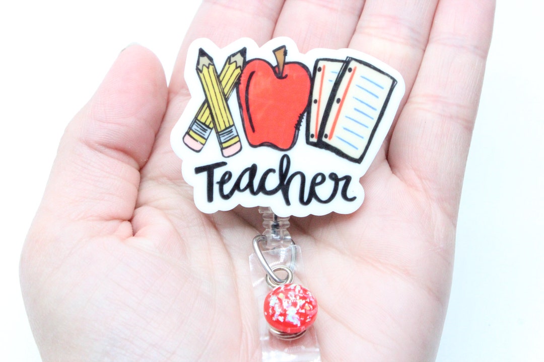 Teacher Badge Reel, School Teacher Badge Reel, Teachers Gift, Teacher ...