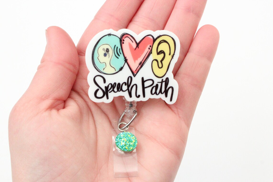 Speech Pathologist Badge Reel SLP Speech Language - Etsy