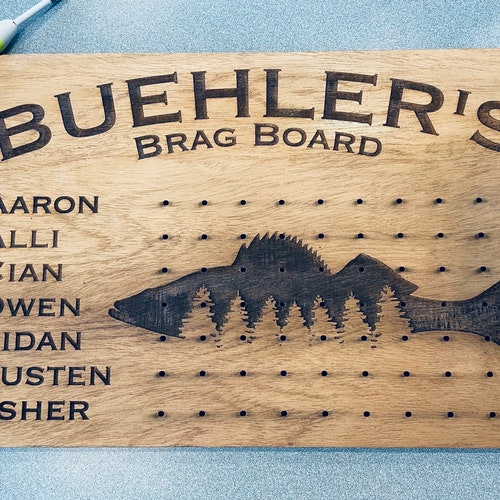 Custom Brag Board Fishing Brag Board Fishing Tracker - Etsy
