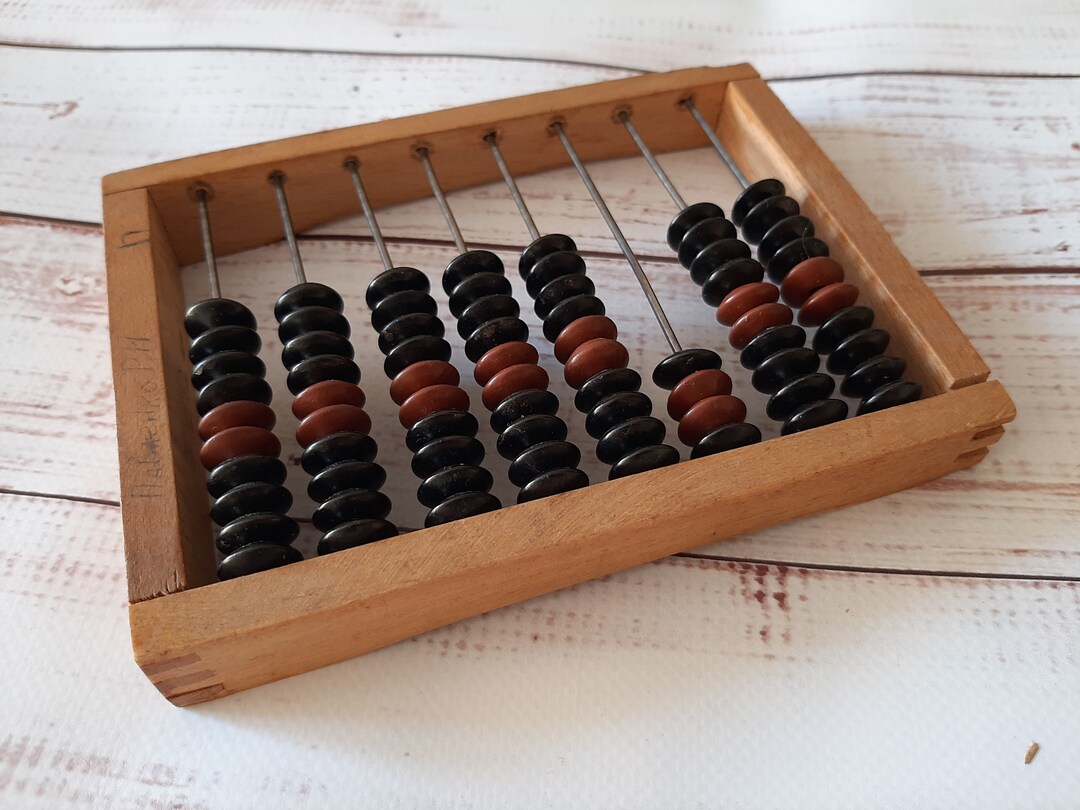 Vintage Small Wooden Abacus School Abacus 1970s Farmhouse Classroom ...