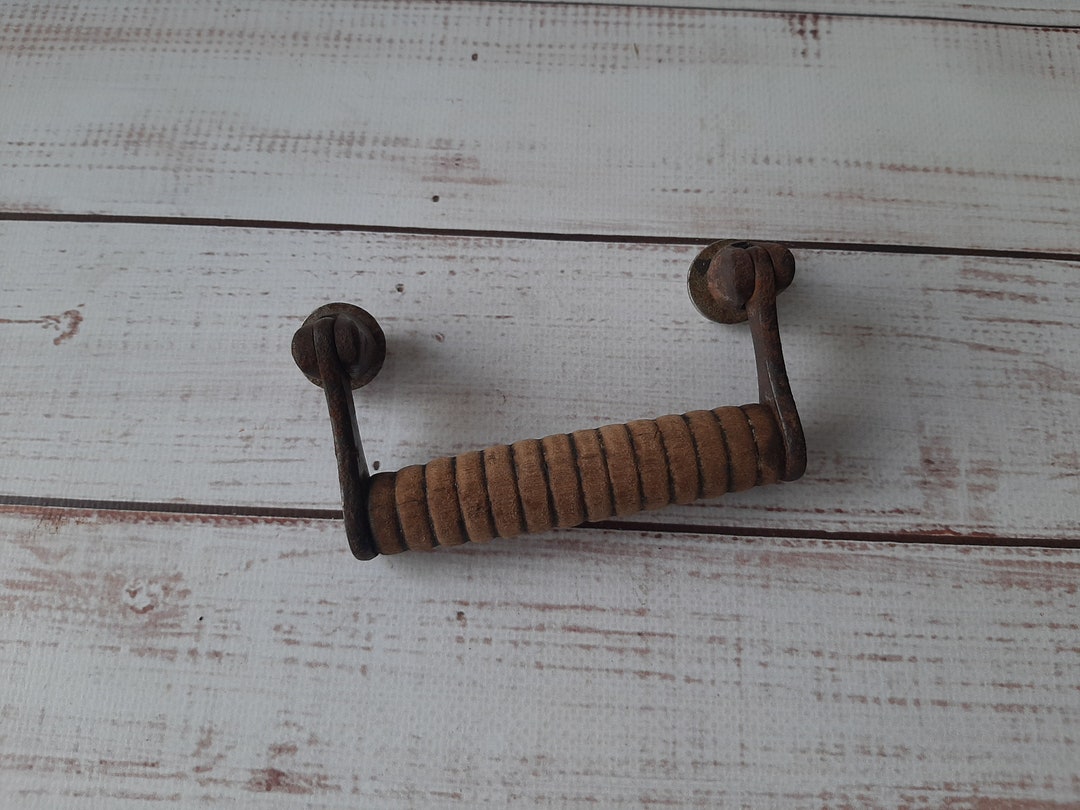 Vintage Soviet Furniture Handle Drawer Box Metal Wood Knobs Pulls USSR ...