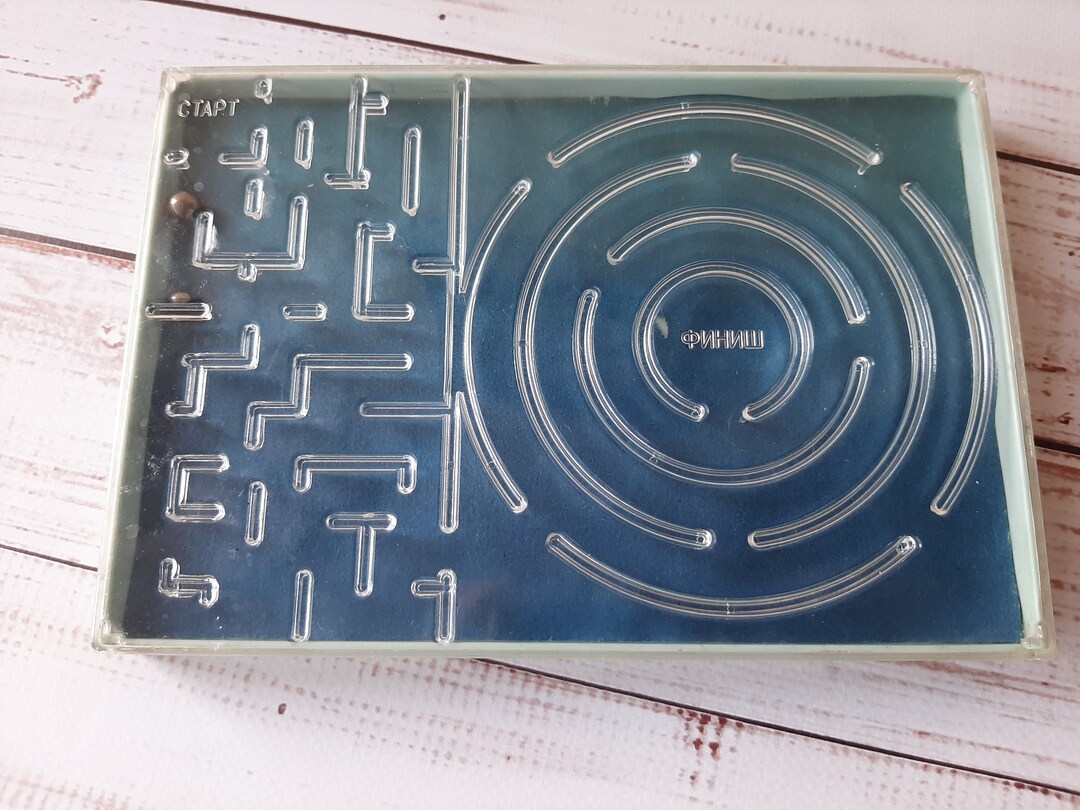 Vintage Maze Puzzle Soviet Logic Game Brain Game Collectible Game Ball ...