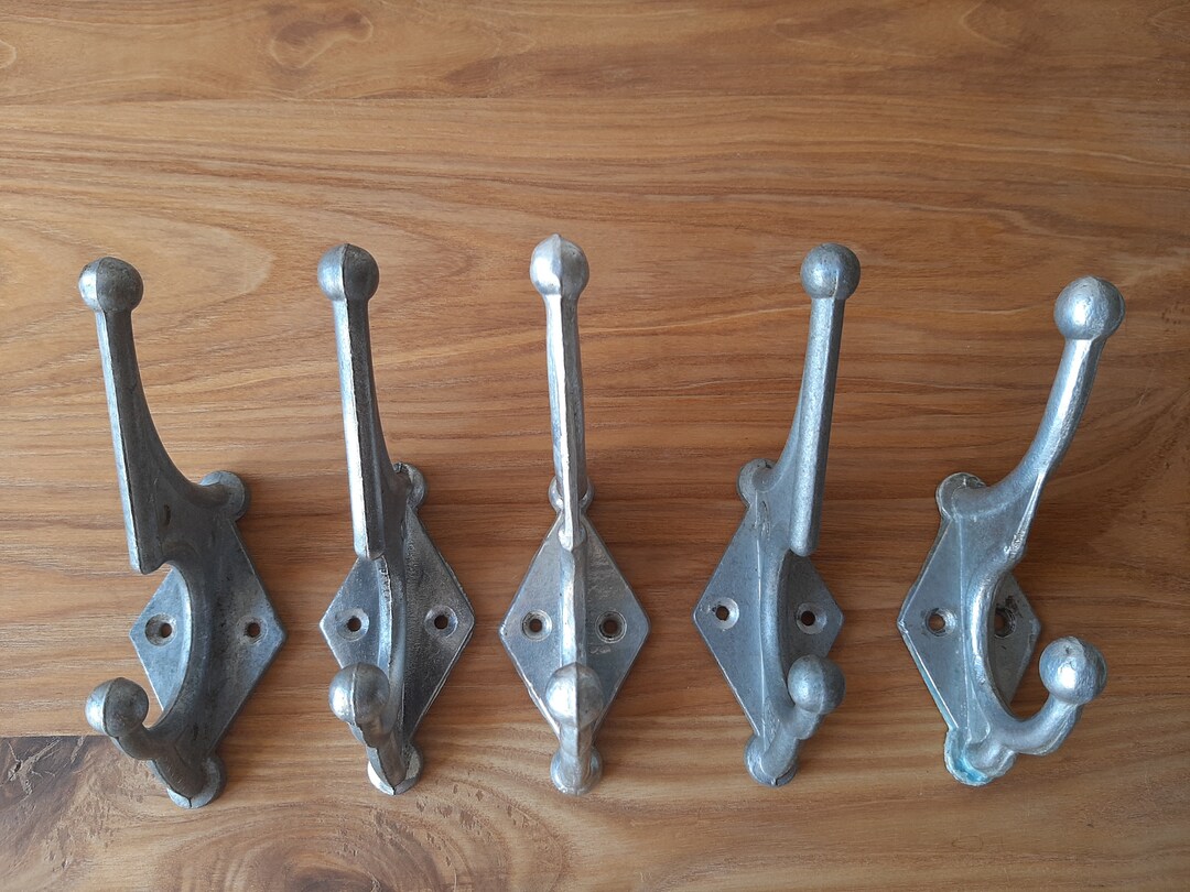 Set of 5 Vintage Ukrainian Wall Hooks USSR Coat Hook Vintage Metal Wall ...