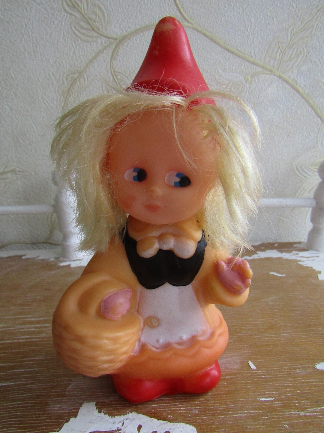 Little Red Riding Hood Bath Toy Ukrainian Rubber Fairytale Doll Soviet ...