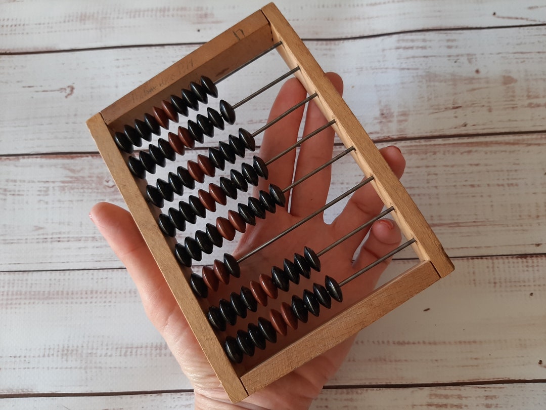 Vintage Small Wooden Abacus - School Abacus 1970s - Farmhouse Classroom ...