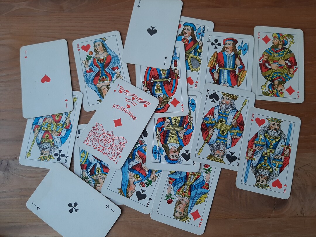 Vintage Ukrainian Playing Cards Playing Cards 36 Pcs Deck 1990-s Made ...