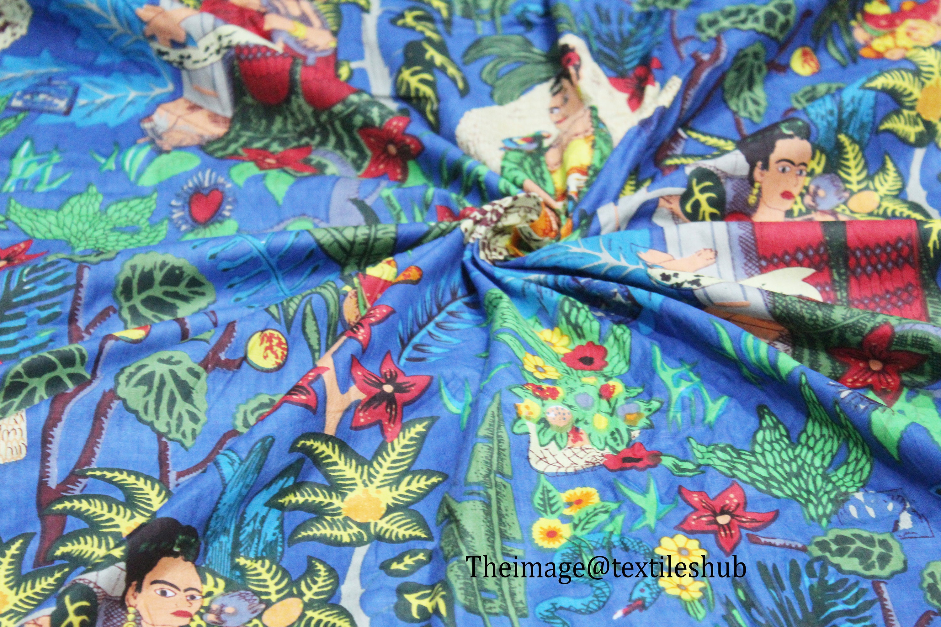 Indische fünf Muster Kollektion Stoffe blau Paisley blau/grau | Etsy