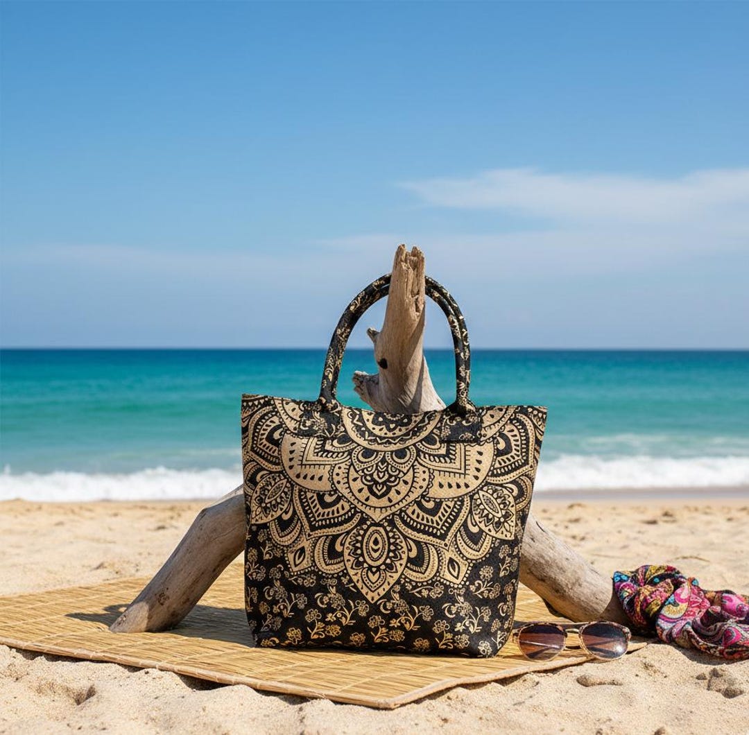 Indian Black Gold Ombre Mandala Floral Purse Cotton Women's Shoulder ...