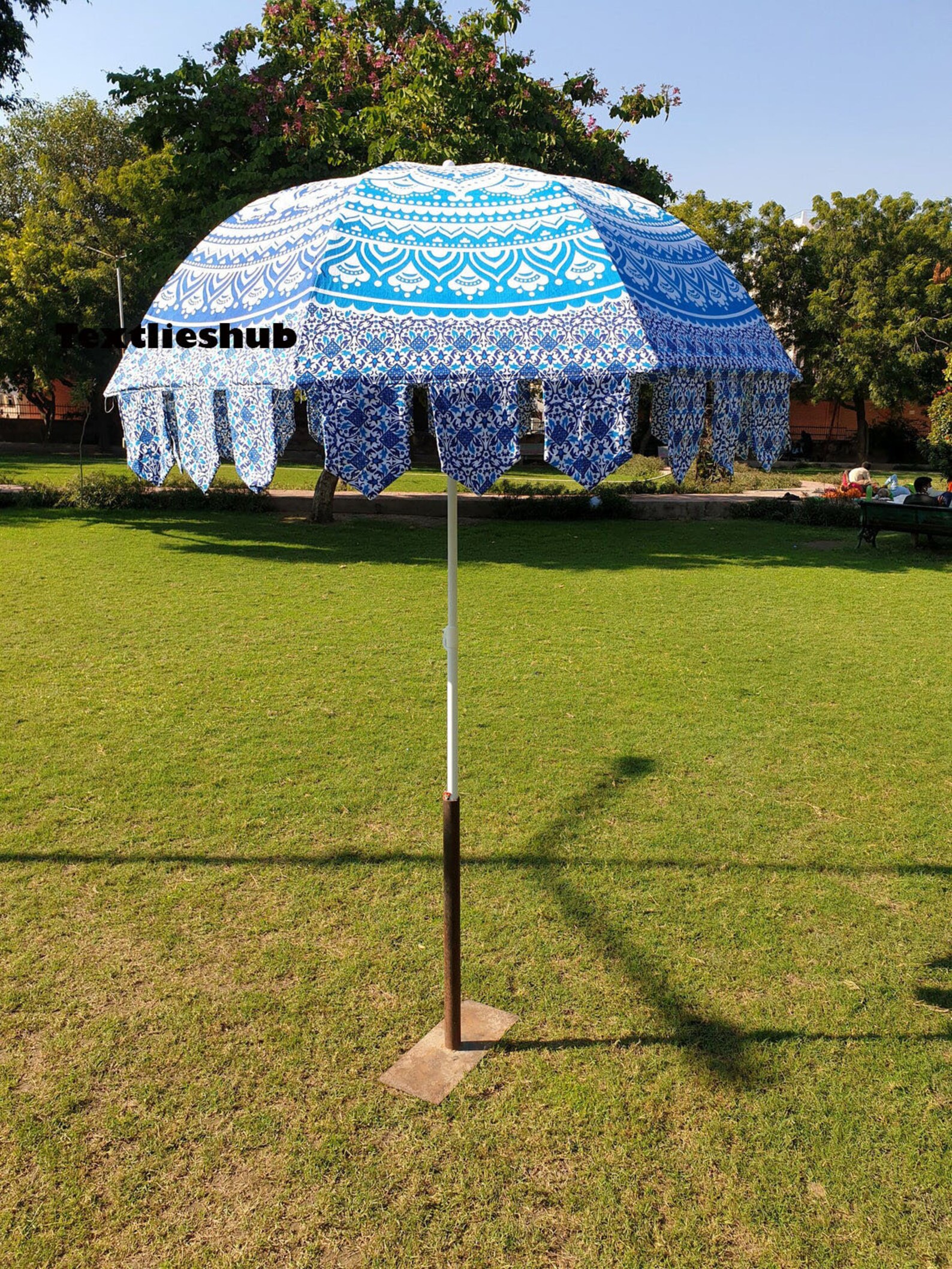 Indian Large Parasols Handmade Cotton Blue Ombre Mandala - Etsy