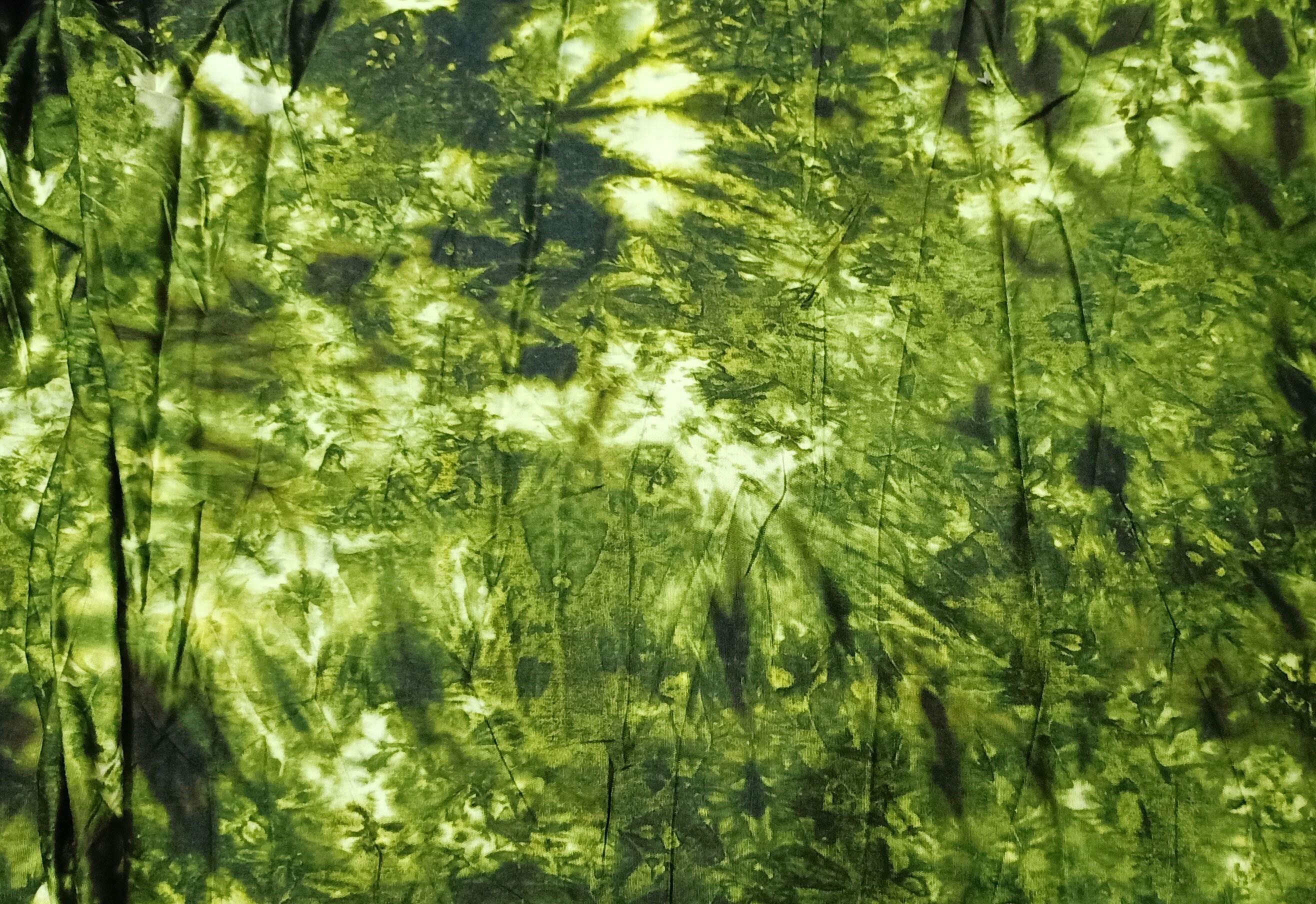 Indian Green Algae Tie Dye Shibori Rayon Fabric Algae Print Fabric Tie ...