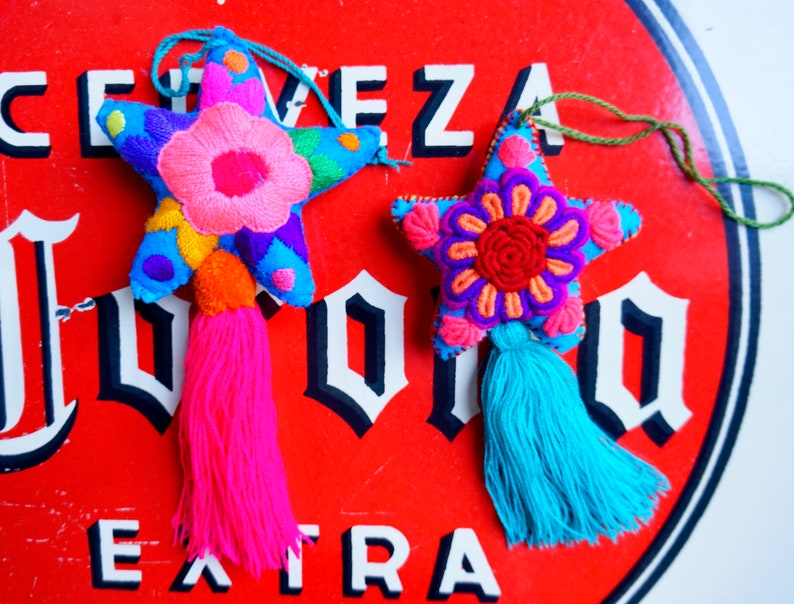 Colorful Star Tassels | Star Pom Pom | Star Accessory | Mexican Fiesta ...