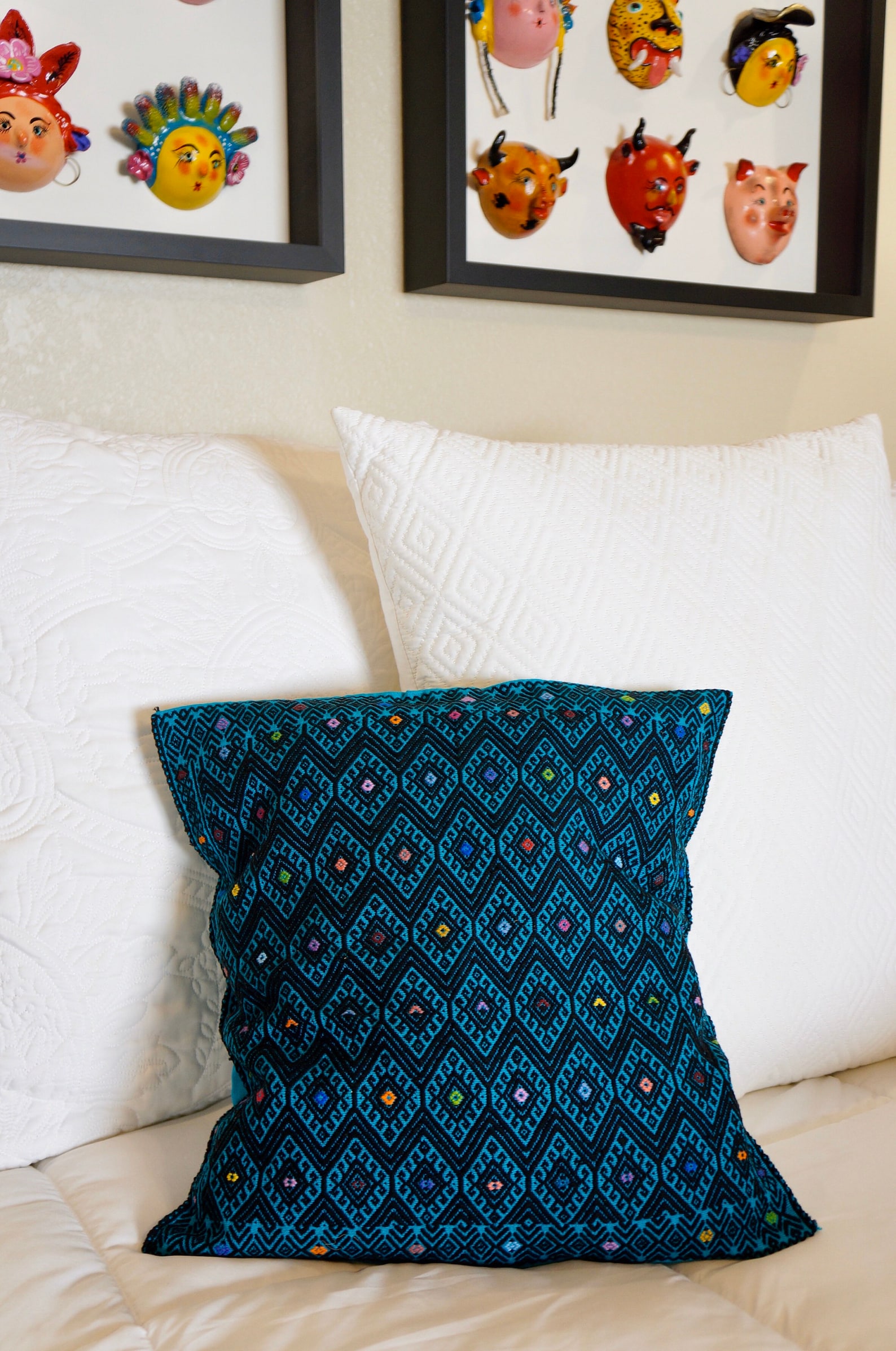 Embroidered Pillow Cover Mexican Pillow Cover Colorful - Etsy