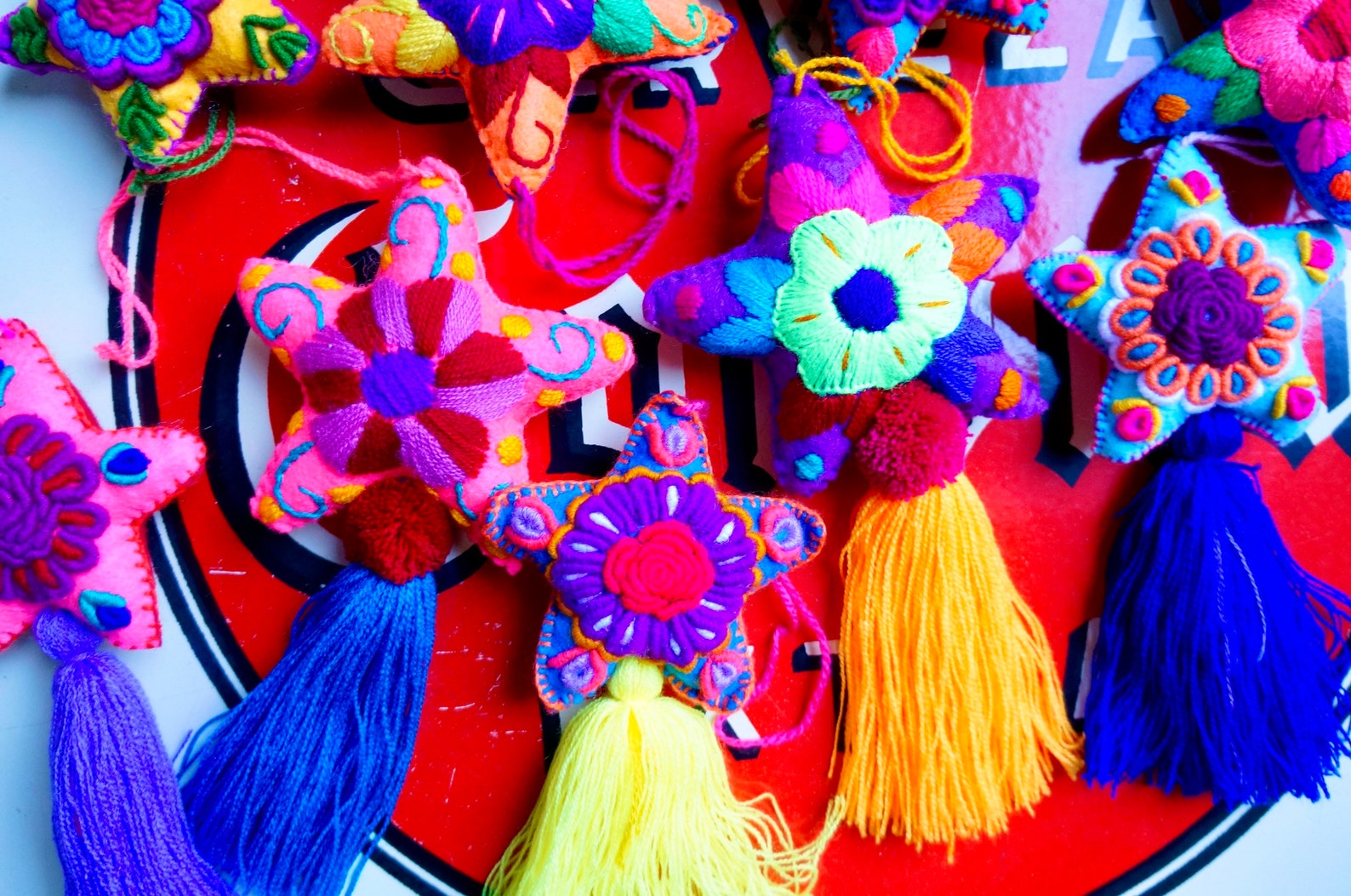 Colorful Star Tassels | Star Pom Pom | Star Accessory | Mexican Fiesta ...