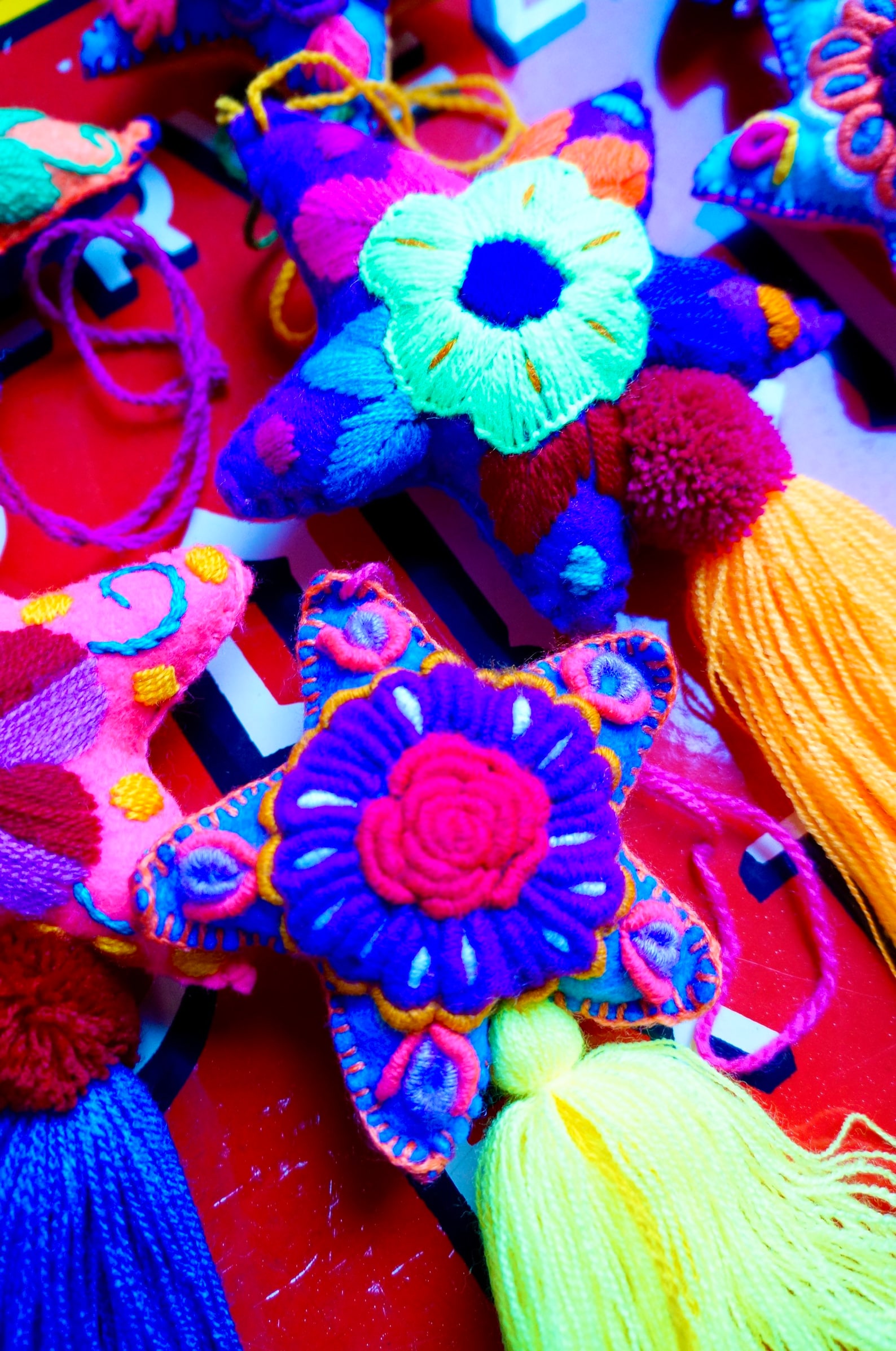 Colorful Star Tassels | Star Pom Pom | Star Accessory | Mexican Fiesta ...