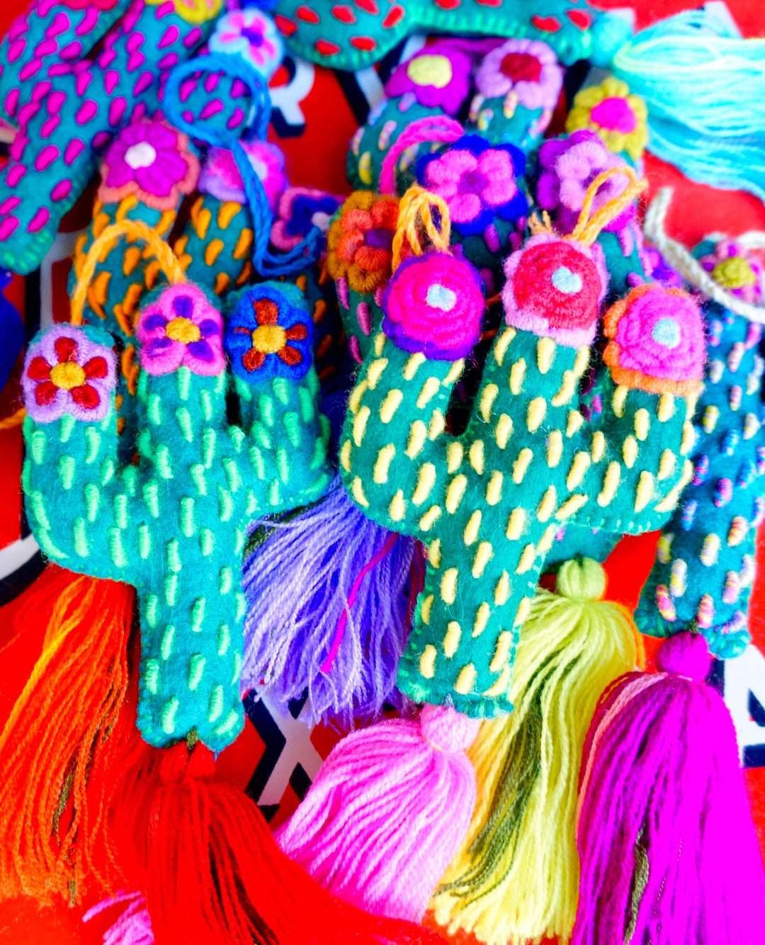 Colorful Cactus Tassels | Cactus Pom Pom | Succulent Decoration ...