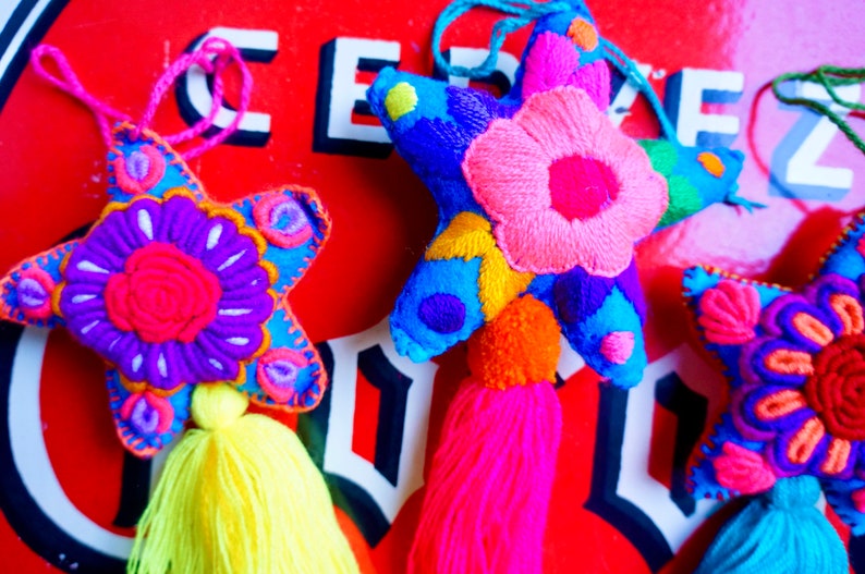 Colorful Star Tassels | Star Pom Pom | Star Accessory | Mexican Fiesta ...