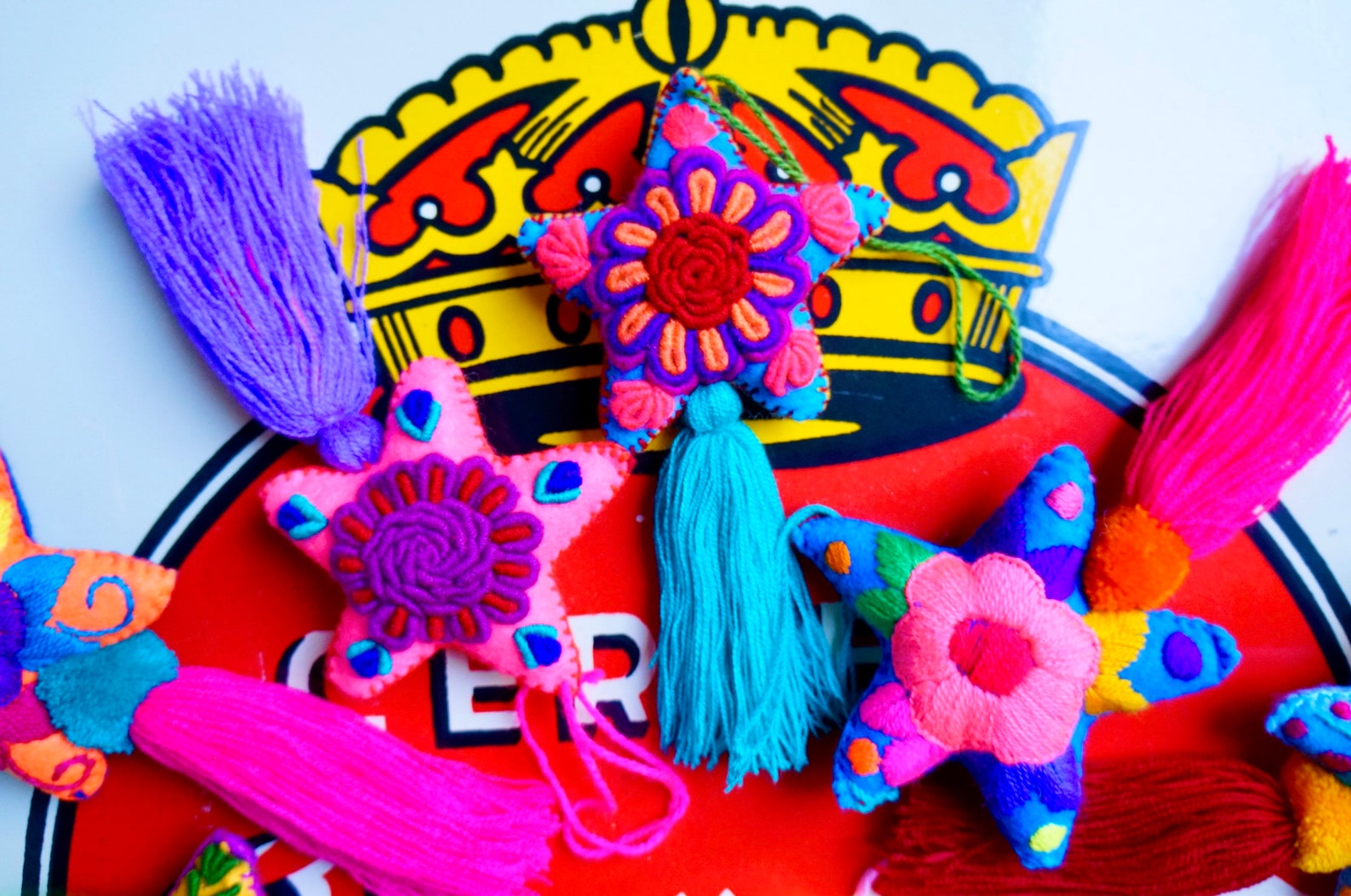Colorful Star Tassels | Star Pom Pom | Star Accessory | Mexican Fiesta ...