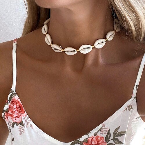 Cowrie Shell Choker Adjustable Choker Handmade Sterling - Etsy Israel
