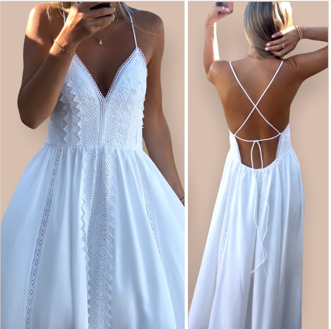 Robe de mariée Boho robe Maxi blanche robe Maxi Boho Chic - Etsy France Robe de mariée Boho robe Maxi blanche robe Maxi Boho Chic - Etsy France