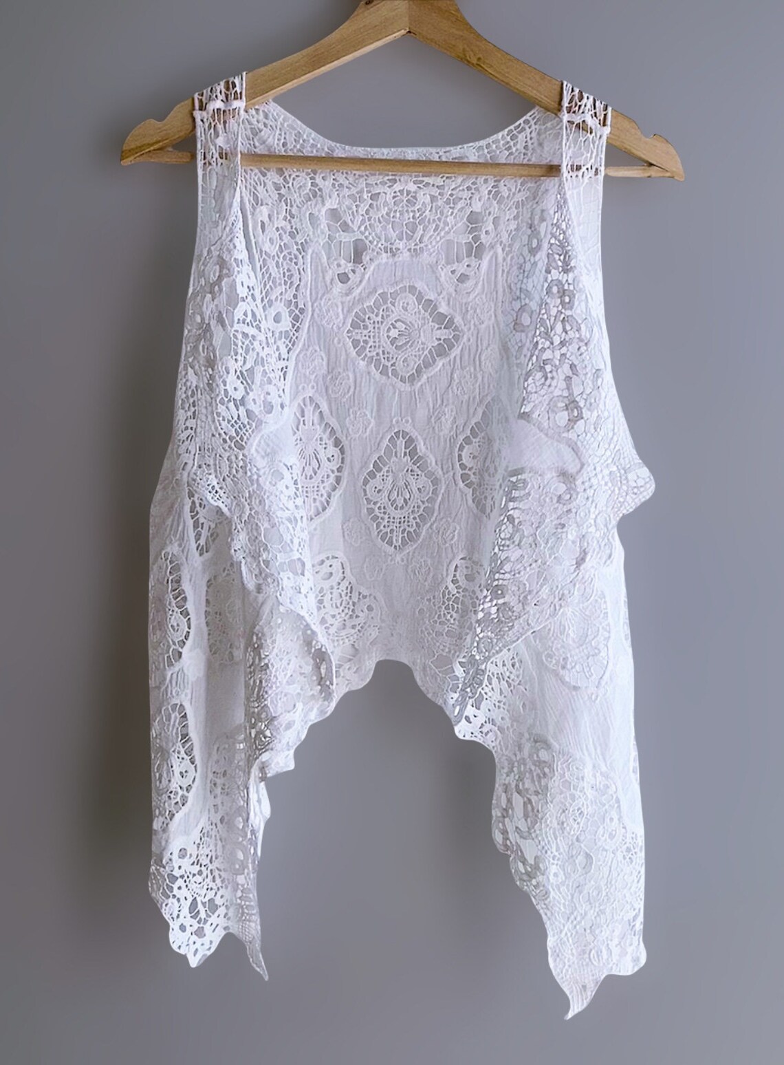 PEACE Boho Lace Top Bohemian Sheer Lace Top Delicate Pure | Etsy