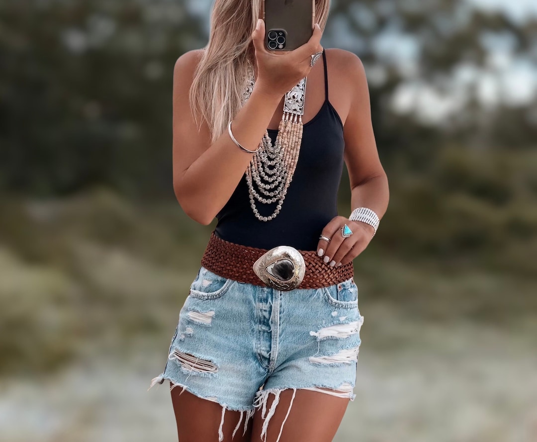 Brown Leather Belt, Boho Belt, Boho Accessories, Gifts for Her - Etsy