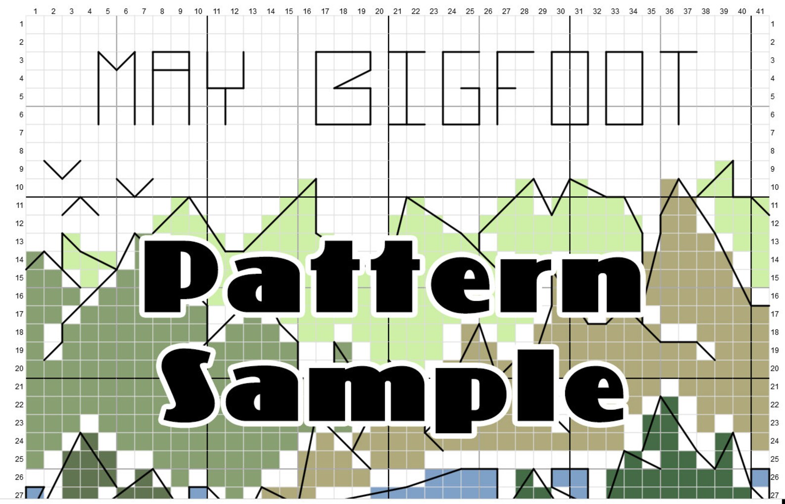 Bigfoot - Cross Stitch Pattern- Digital Download - Etsy