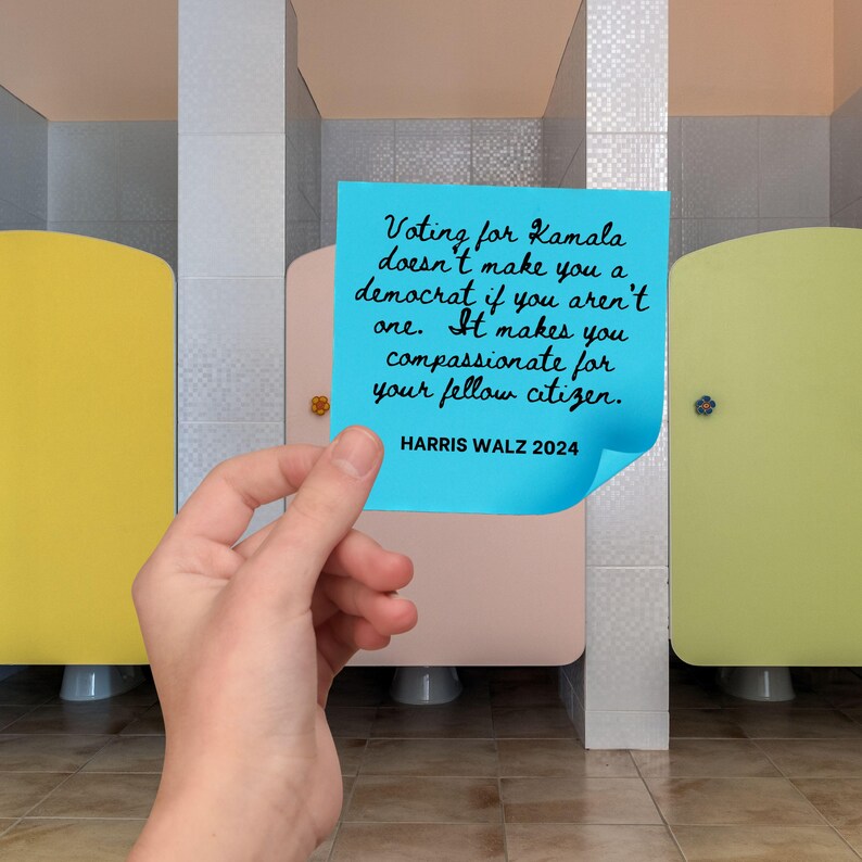 Kamala Harris Tim Walz Post-it® Note Pads 50 Sheets. Election, Vote for ...