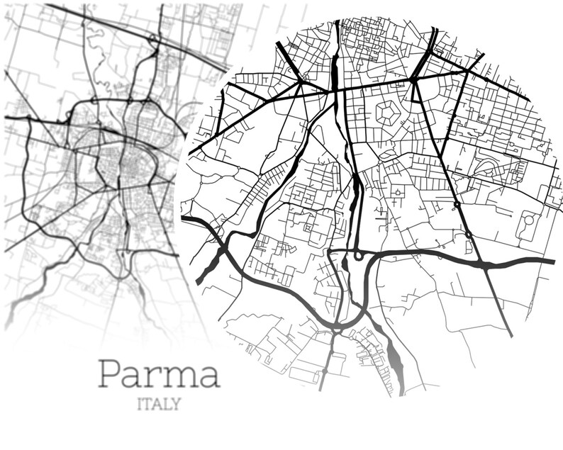 Parma Map INSTANT DOWNLOAD Parma Italy City Map Printable | Etsy