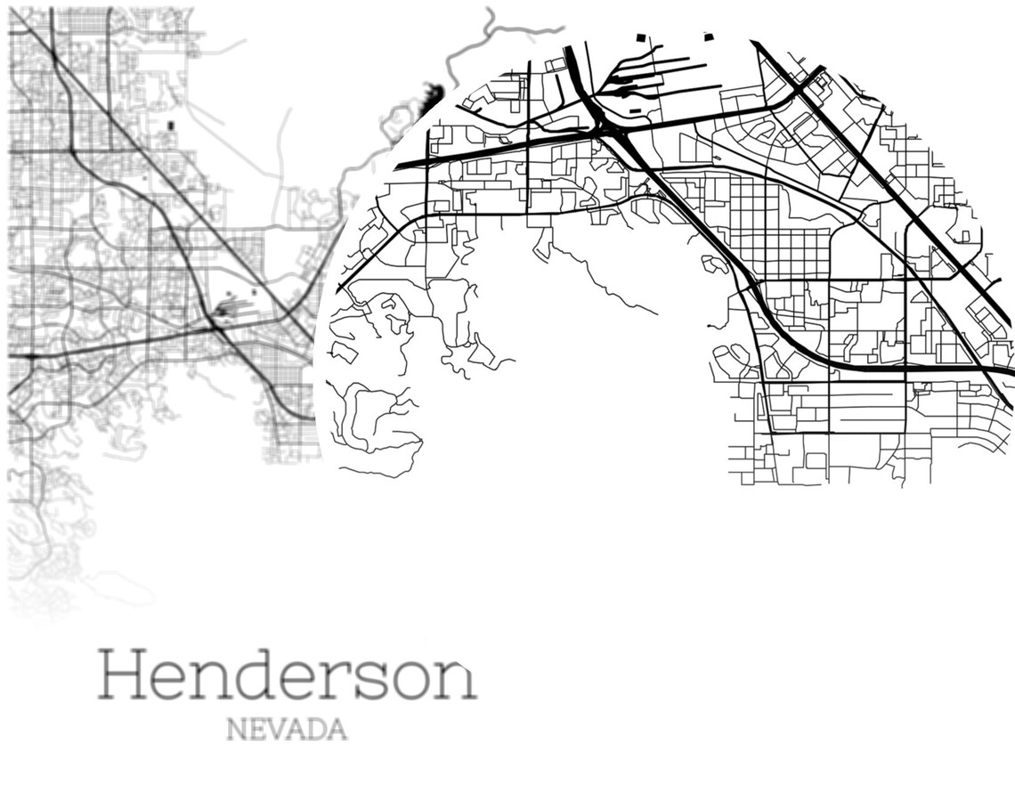 Henderson Map INSTANT DOWNLOAD Henderson Nevada City Map | Etsy