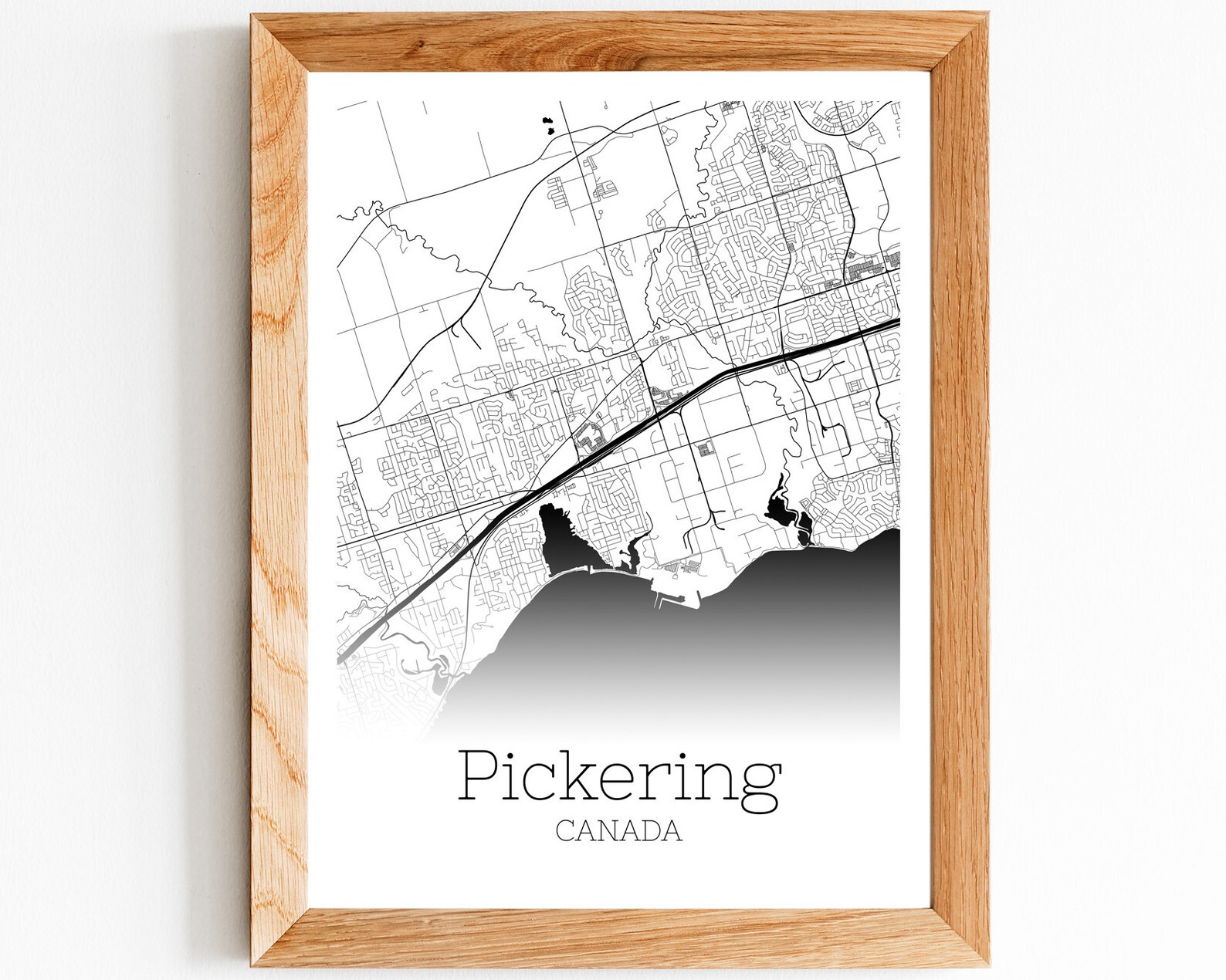Pickering Map INSTANT DOWNLOAD Pickering Canada City Map | Etsy