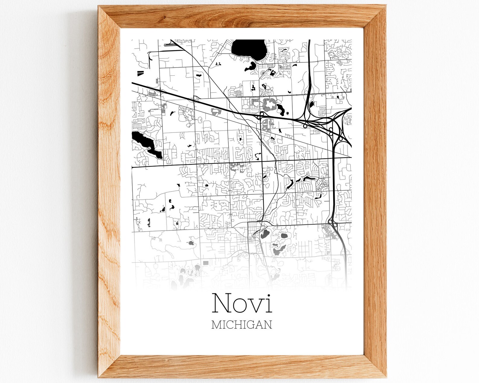 Novi Map INSTANT DOWNLOAD Novi Michigan City Map Printable | Etsy