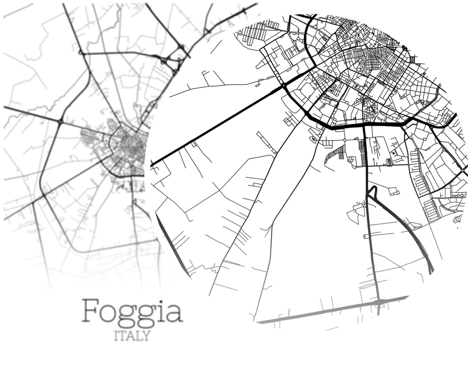 Foggia Map INSTANT DOWNLOAD Foggia Italy City Map Printable | Etsy