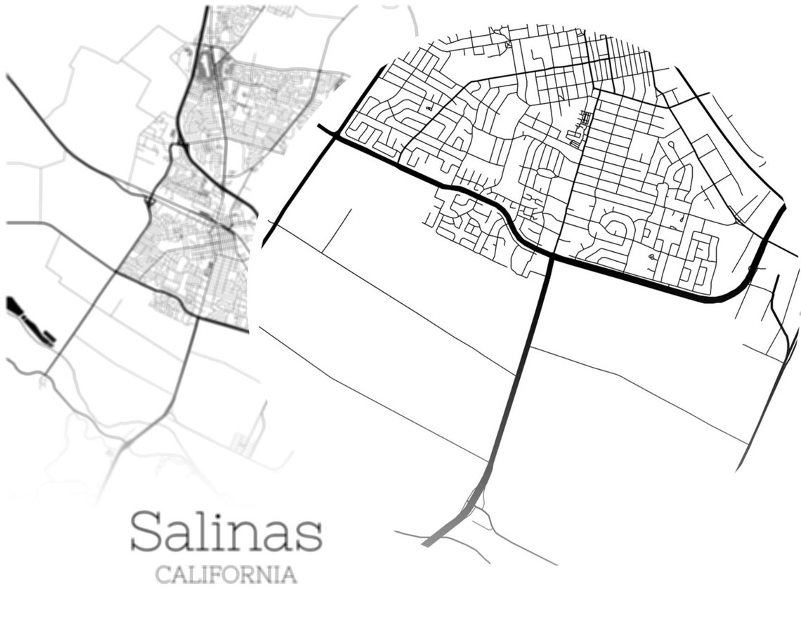 Salinas Map INSTANT DOWNLOAD Salinas California City Map | Etsy