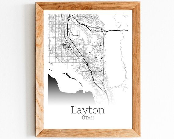Layton Map INSTANT DOWNLOAD Layton Utah City Map Printable | Etsy