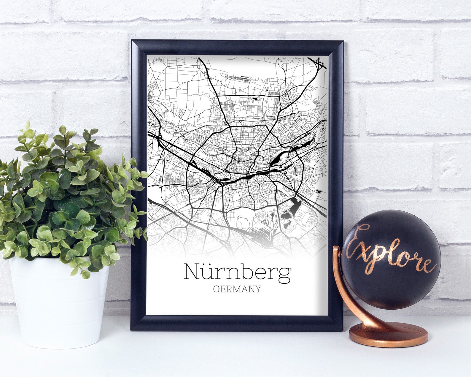 Nurnberg Map INSTANT DOWNLOAD Nurnberg Germany City Map | Etsy