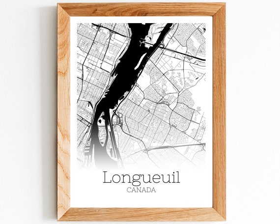Longueuil Map INSTANT DOWNLOAD Longueuil Canada City Map | Etsy
