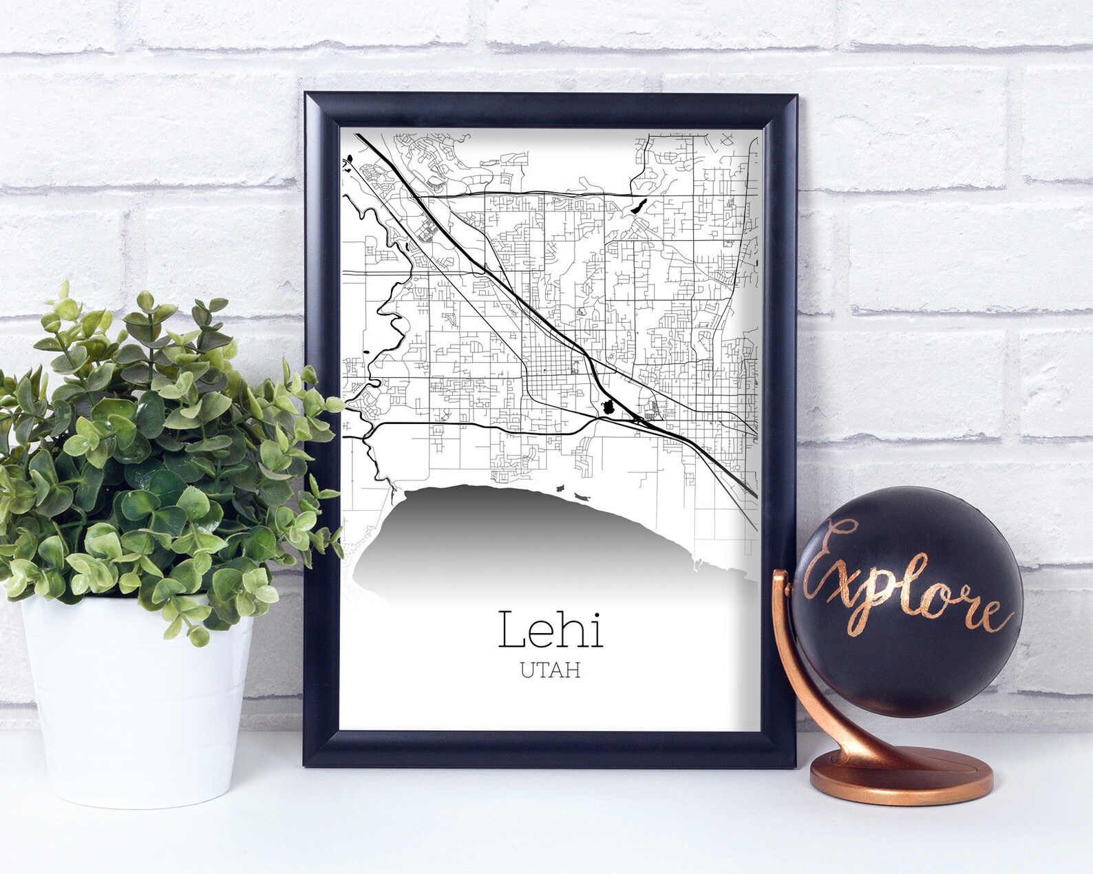 Lehi Map INSTANT DOWNLOAD Lehi Utah City Map Printable Lehi | Etsy