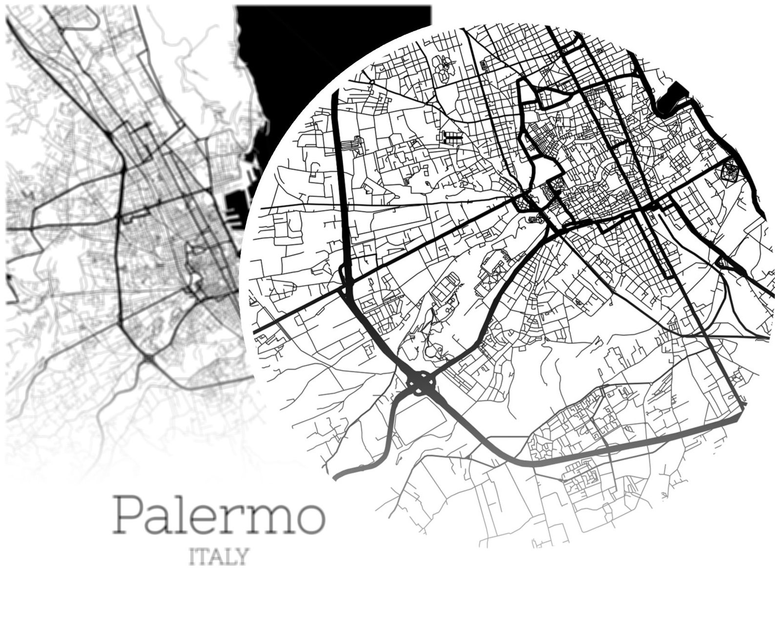 Palermo Map INSTANT DOWNLOAD Palermo Italy City Map Printable | Etsy