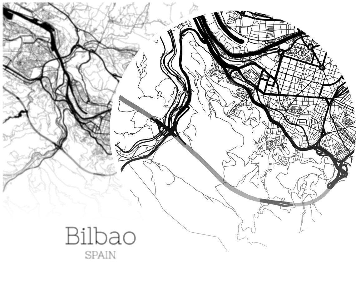 Bilbao Map INSTANT DOWNLOAD Bilbao Spain City Map Printable | Etsy