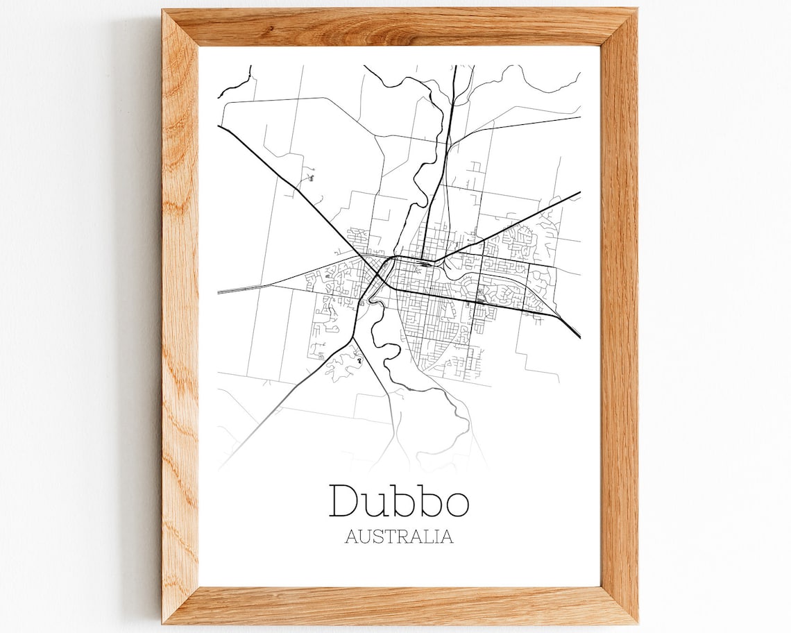 Dubbo Map INSTANT DOWNLOAD Dubbo Australia City Map Printable | Etsy