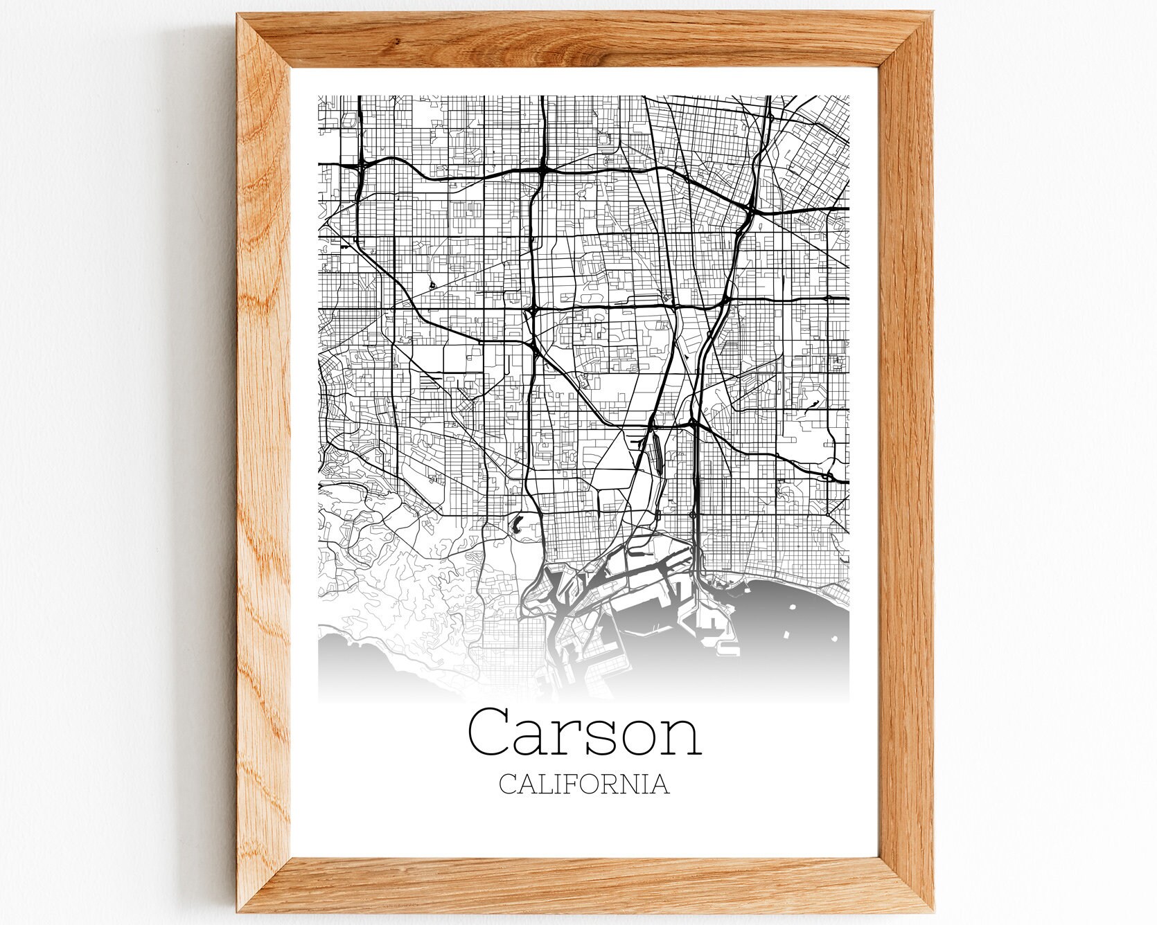 Carson Map INSTANT DOWNLOAD Carson California City Map | Etsy