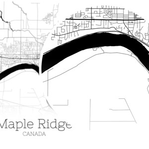 Maple Ridge Map INSTANT DOWNLOAD Maple Ridge Canada City Map | Etsy