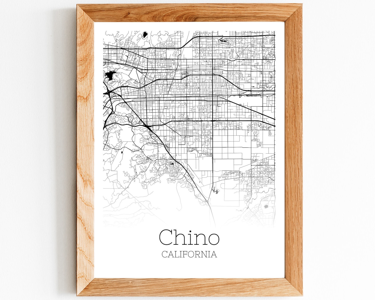 Chino Map INSTANT DOWNLOAD Chino California City Map | Etsy