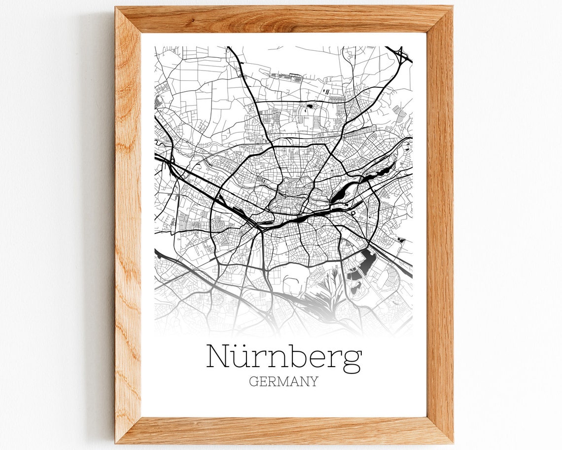 Nurnberg Map INSTANT DOWNLOAD Nurnberg Germany City Map | Etsy