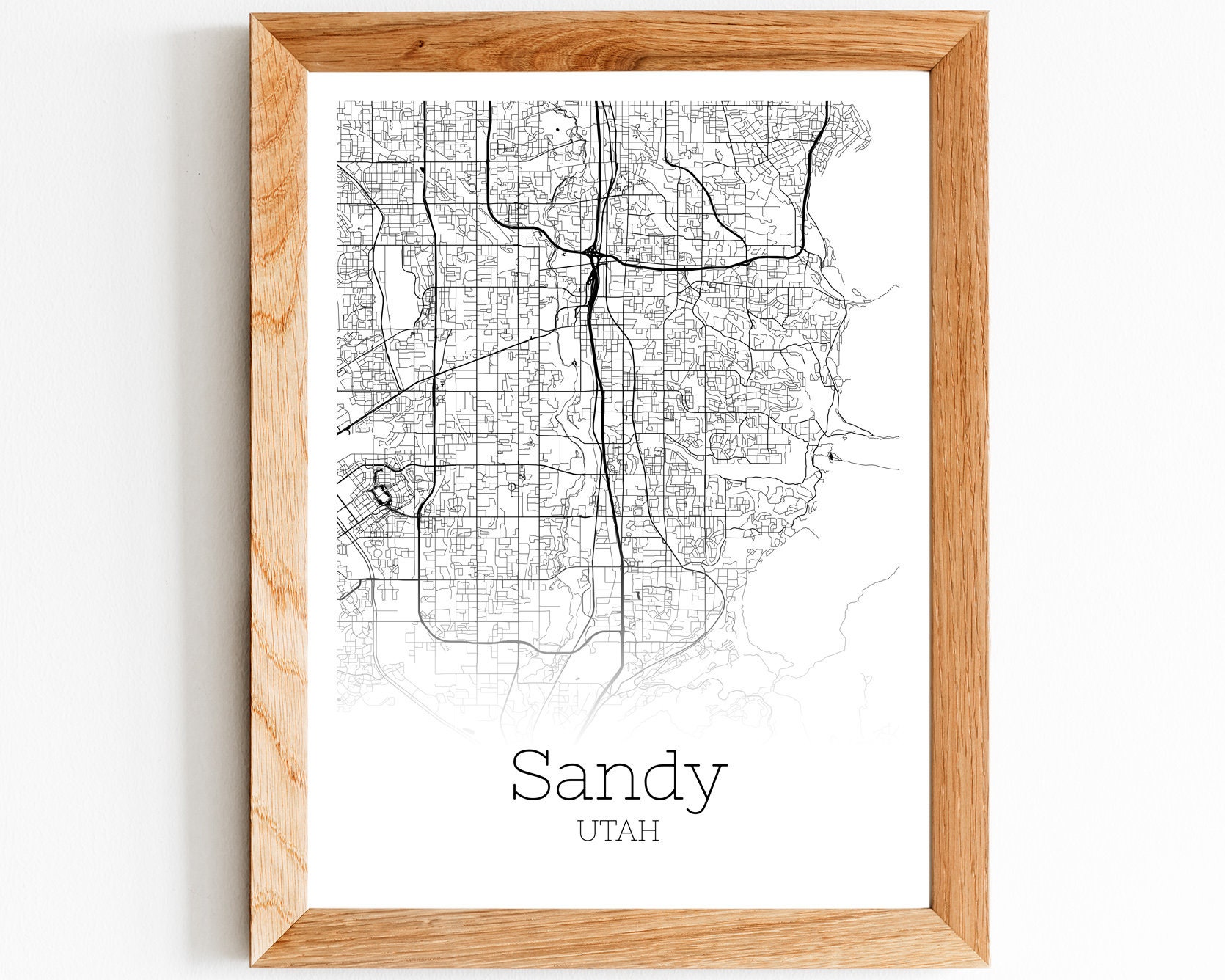 Sandy Map INSTANT DOWNLOAD Sandy Utah City Map Printable | Etsy